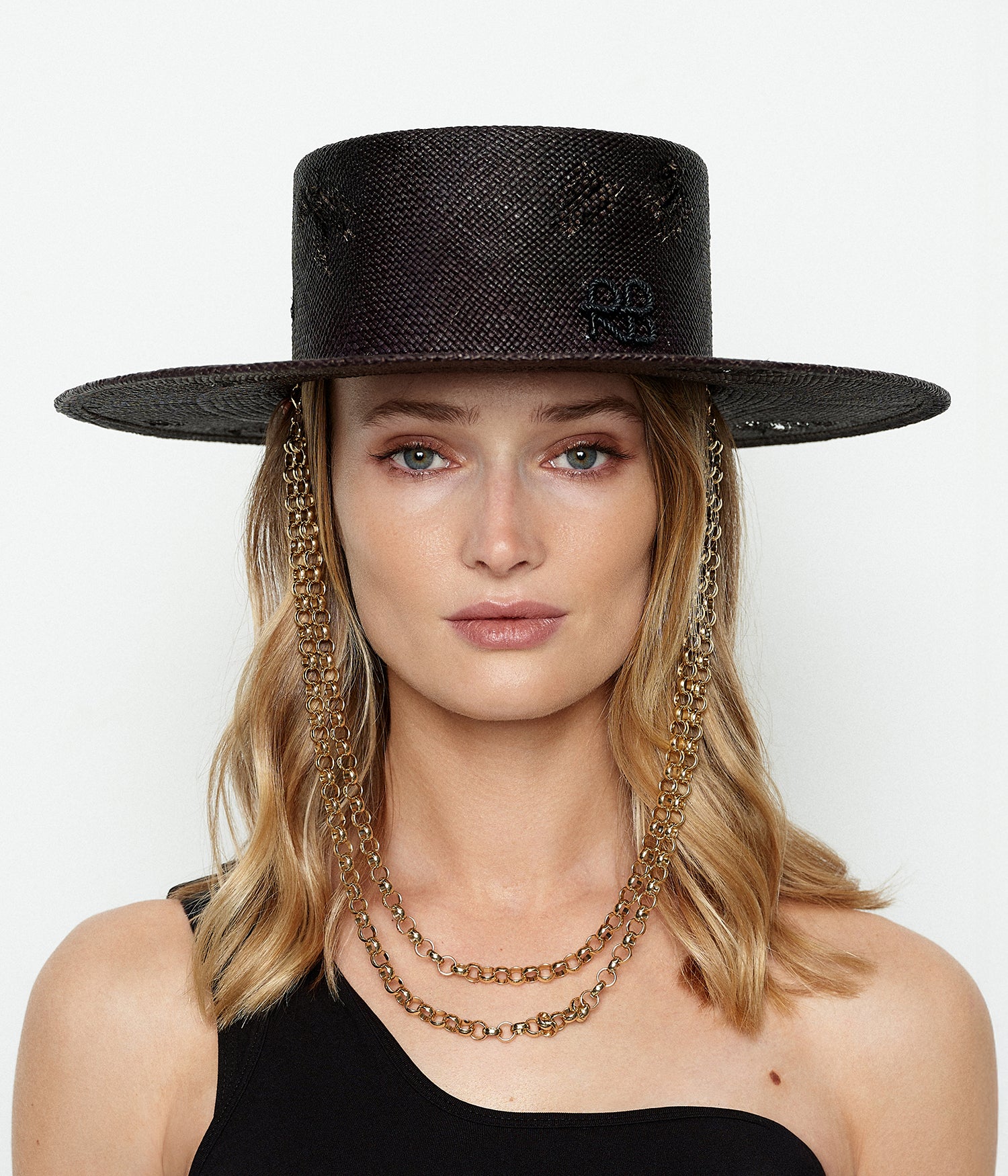 Double Chain Strap Canotier Hat • Ruslan Baginskiy Hats & Accessories ...